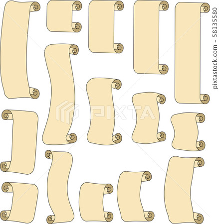 Scroll Scroll Title Design Material Frame... - Stock Illustration ...