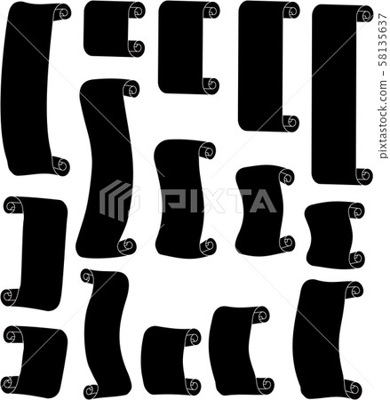 Scroll Scroll Title Design Material Frame... - Stock Illustration ...