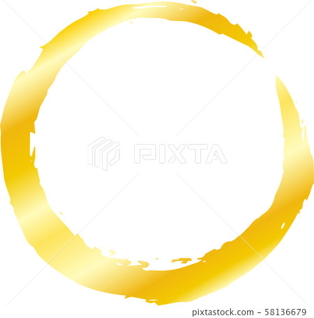 Circle japanese style frame rough hand painted... - Stock Illustration ...
