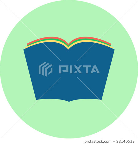 Book open, read, reading vector flat design icon - Stock Illustration ...