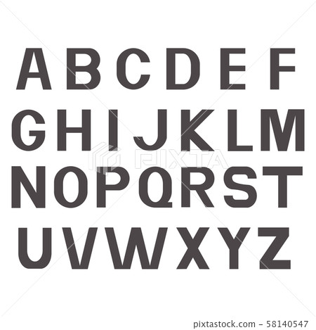 Set Alphabet Vector Font. Type letters of gray - Stock Illustration ...