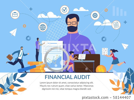 Independent Financial Audit Advertising Poster - Stock Illustration ...