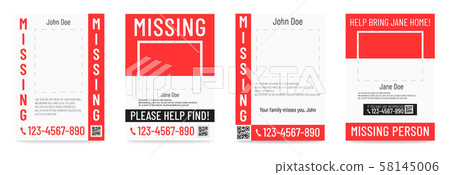 Missing person poster Help to find placard - Stock Illustration ...