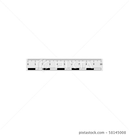 Forensic ruler for the measuring of a crime scene - Stock Illustration ...