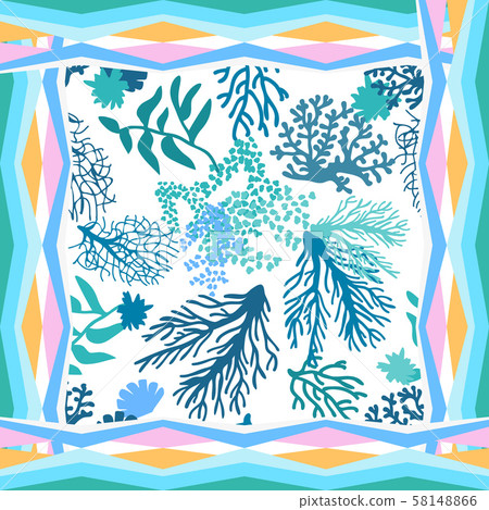Elegant textile print with bright colors. - Stock Illustration ...