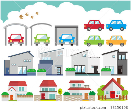 Residential house, illustration, detached... - Stock Illustration ...