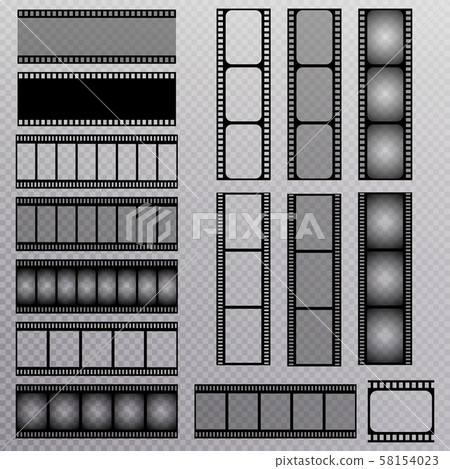 Set of film frame, vector illustration - Stock Illustration [58154023 ...