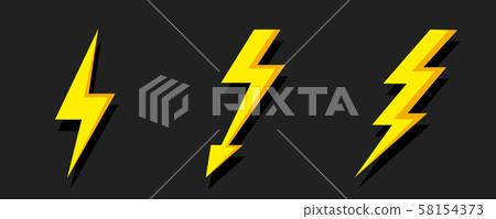 Lighting Flash Icon isolated. - Stock Illustration [58154373] - PIXTA