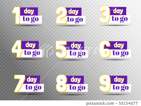 Sale countdown badges vector icons - Stock Illustration [58154877] - PIXTA