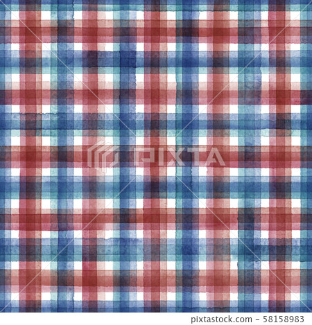 Watercolor stripe plaid seamless pattern. Colorful - Stock Illustration ...