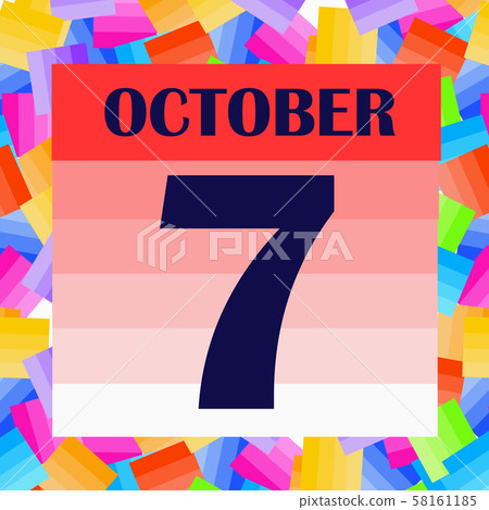 October 7 icon. For planning important day.... - Stock Illustration ...