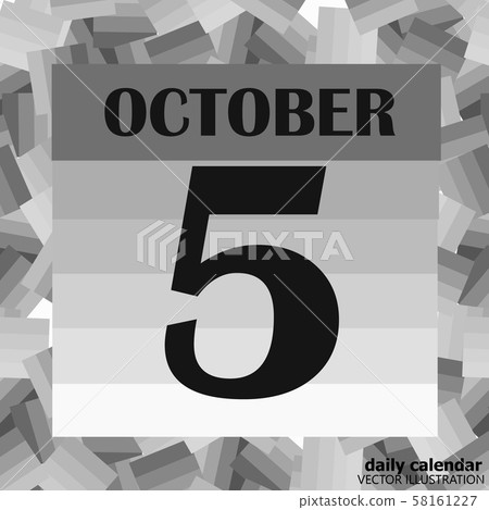 October 5, calendar day. Vector illustration. - Stock Illustration ...