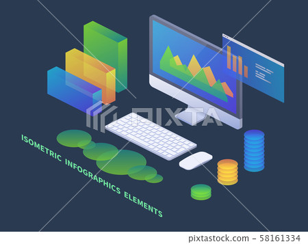 Business infographics isometric concept. Vector... - Stock Illustration ...