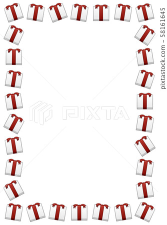 Rectangle frame with white Christmas gift boxes - Stock Illustration ...
