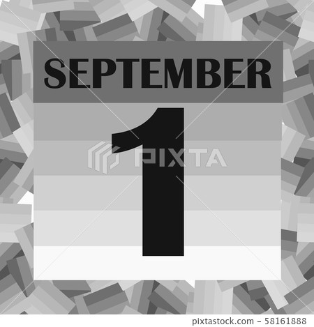 September 1 icon. For planning important day.... - Stock Illustration ...