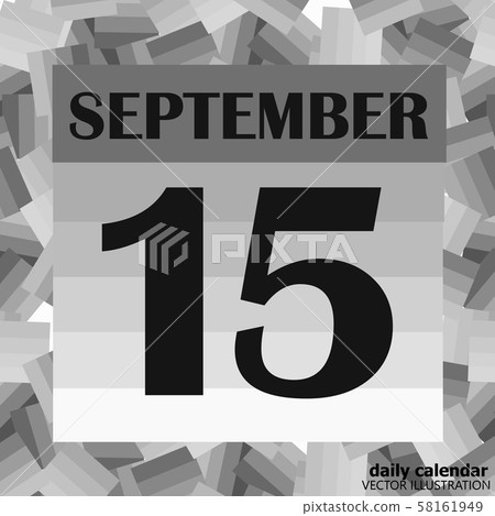 September 15 icon. For planning important day.... - Stock Illustration ...