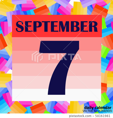 September 7 icon. For planning important day.... - Stock Illustration ...