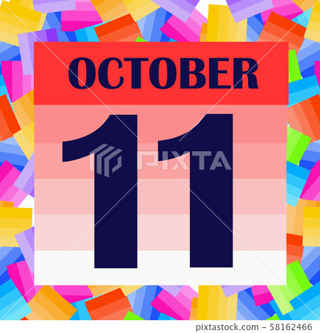 October 11 icon. For planning important day.... - Stock Illustration ...