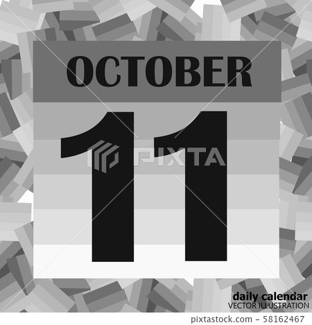 October 11, calendar day. Vector illustration. - Stock Illustration ...