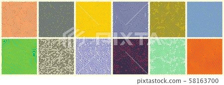Seamless patterns, abstract organic lines color - Stock Illustration ...
