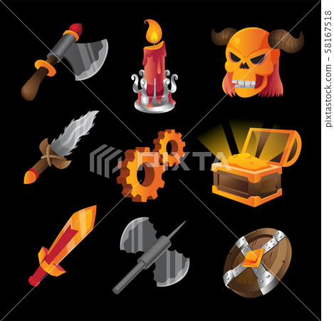 item game, application icons, vector set of game - Stock Illustration ...