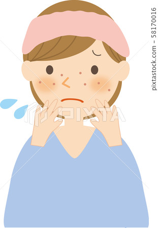 Skin trouble breakout - Stock Illustration [58170016] - PIXTA