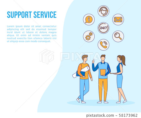 support office web call help people filled vector-插圖素材 [58173962] - PIXTA圖庫