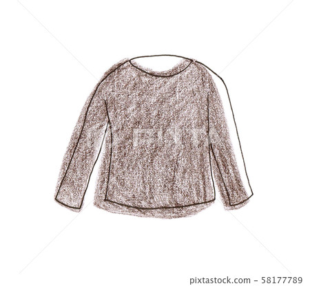 Long sleeve color pencil drawing - Stock Illustration [58177789] - PIXTA