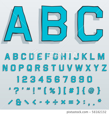 Laconic geometric font for title poster or - Stock Illustration ...