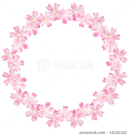 Sakura ring watercolor - Stock Illustration [58182282] - PIXTA