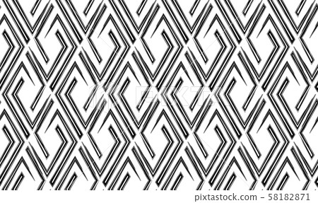 Abstract geometric pattern with stripes, lines.-插圖素材 [58182871] - PIXTA圖庫