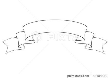 Ribbon scroll. Outline icon - Stock Illustration [58184319] - PIXTA