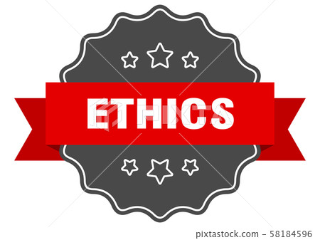 ethics red label. ethics isolated seal. ethics - Stock Illustration ...