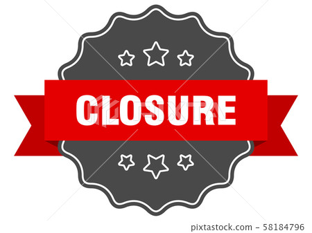 closure red label. closure isolated seal. closure - Stock Illustration ...
