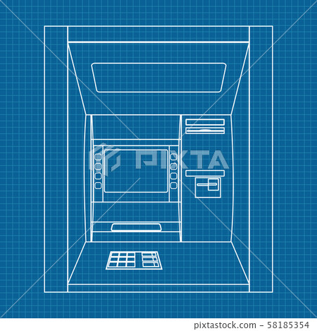 ATM. Bank machine. Automated Teller Machine....-插圖素材 [58185354] - PIXTA圖庫