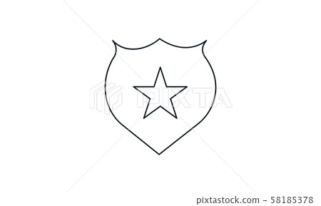 Defense badge vector icon. Simple flat symbol.... - Stock Illustration ...