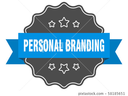 personal branding blue label. personal branding - Stock Illustration ...