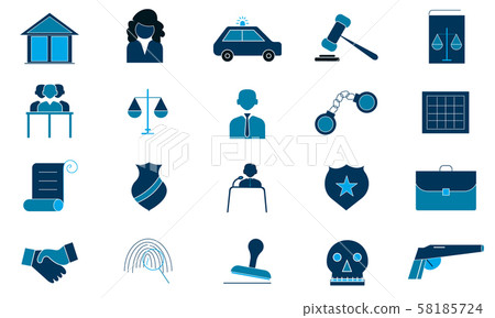 Law icon pack. Simple flat symbol. Perfect... - Stock Illustration ...
