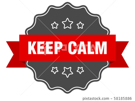 keep calm red label. keep calm isolated seal. keep - Stock Illustration ...