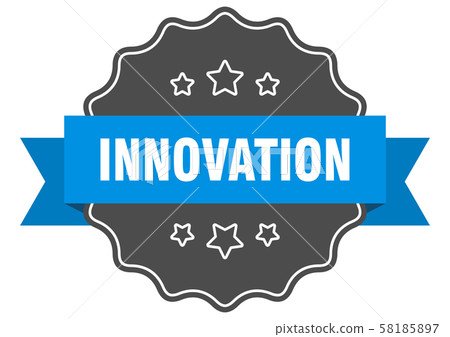 innovation blue label. innovation isolated seal. - Stock Illustration ...