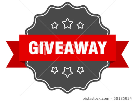 giveaway red label. giveaway isolated seal. - Stock Illustration ...