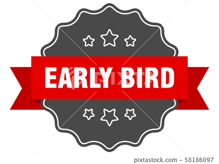 early bird red label. early bird isolated seal. - Stock Illustration ...