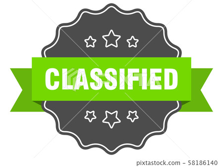 classified isolated seal. classified green label. - Stock Illustration ...