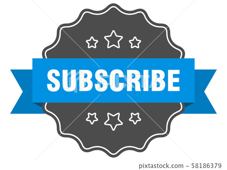 subscribe blue label. subscribe isolated seal. - Stock Illustration ...