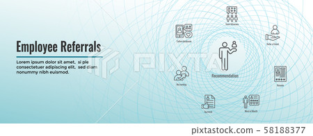 Employee Referrals Icon Set & Web Header Banner-插圖素材 [58188377] - PIXTA圖庫