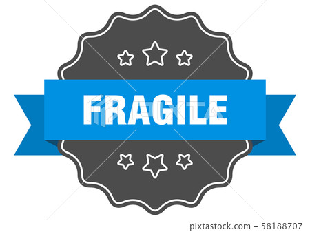 fragile blue label. fragile isolated seal. fragile - Stock Illustration ...
