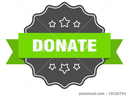 donate isolated seal. donate green label. donate-插圖素材 [58188743] - PIXTA圖庫