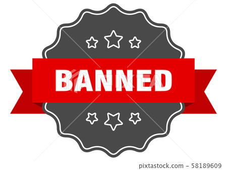 banned red label. banned isolated seal. banned - Stock Illustration ...