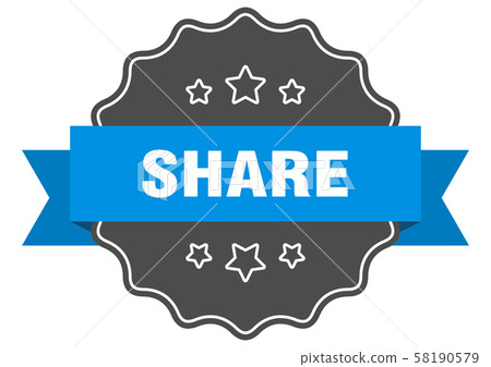 share blue label. share isolated seal. share - Stock Illustration ...