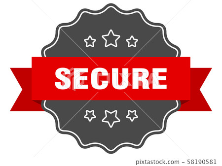 secure red label. secure isolated seal. secure-插圖素材 [58190581] - PIXTA圖庫